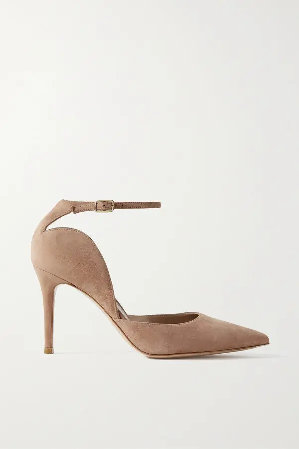 GIANVITO ROSSI Hayette Camoscio 85 Suede Pumps