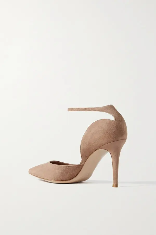 GIANVITO ROSSI Hayette Camoscio 85 Suede Pumps