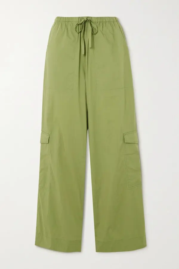 Faithfull The Brand Net Sustain Mico Organic Cotton-poplin Wide-leg Pants