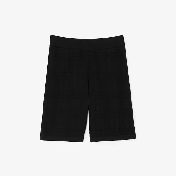 Burberry Check Cotton Blend Shorts