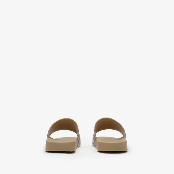 Burberry House Check Slides - Archive Beige