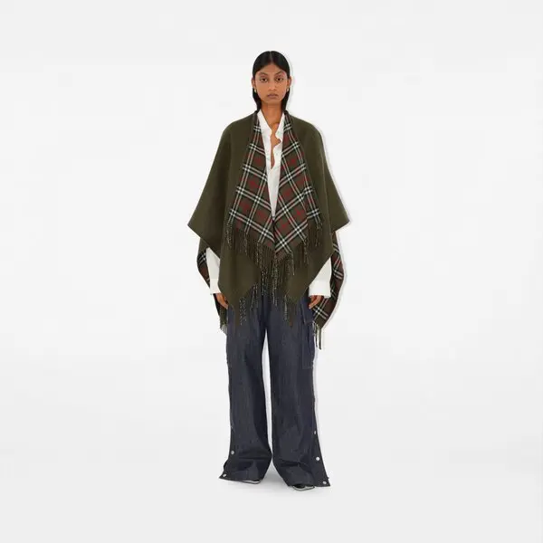 Burberry Reversible Check Wool Cape - Loch