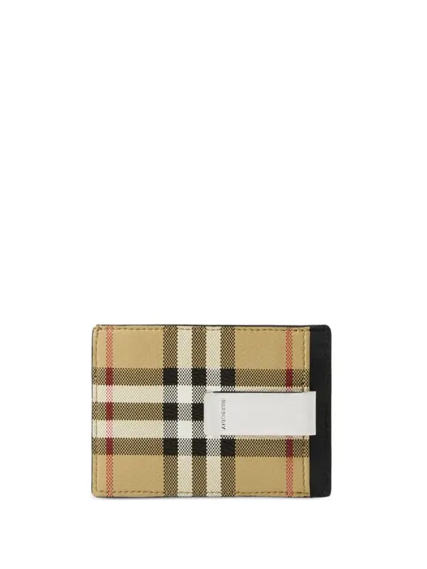 Burberry Check-pattern Cardholder - Neutrals