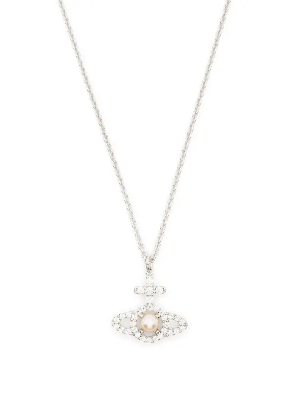 VIVIENNE WESTWOOD Olympia Pearl Pendant Necklace - Silver