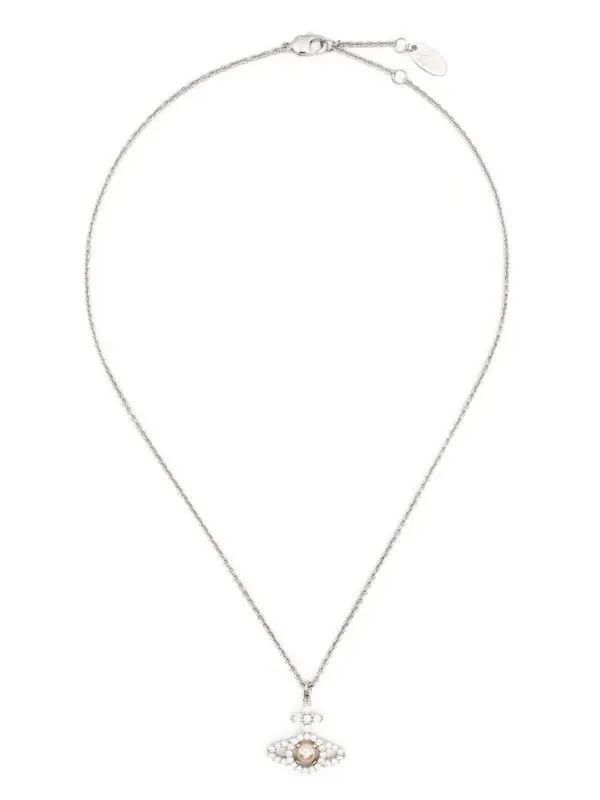 VIVIENNE WESTWOOD Orb Crystal Pendant Necklace - Silver