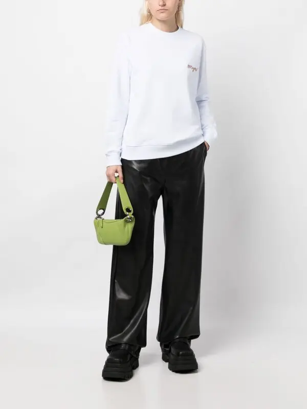 MSGM Logo-embroidery Cotton Sweatshirt