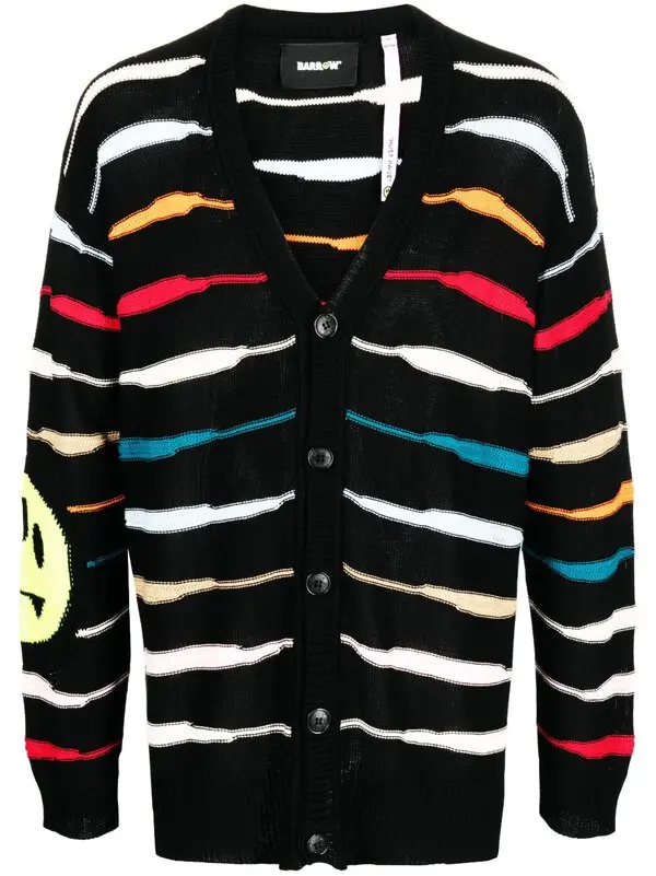BARROW Striped V-neck Cardigan