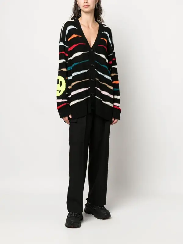 BARROW Striped V-neck Cardigan