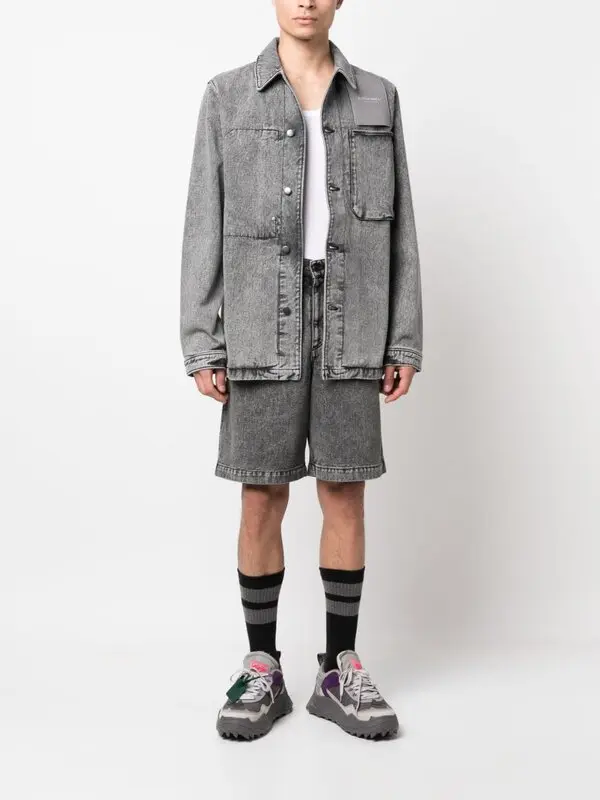 A-COLD-WALL* Faded Denim Shorts - Black