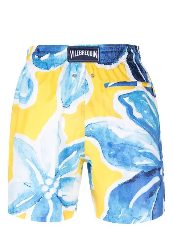 Vilebrequin Floral-print Swim Shorts - Yellow