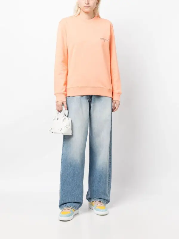 MSGM Logo-embroidery Cotton Sweatshirt