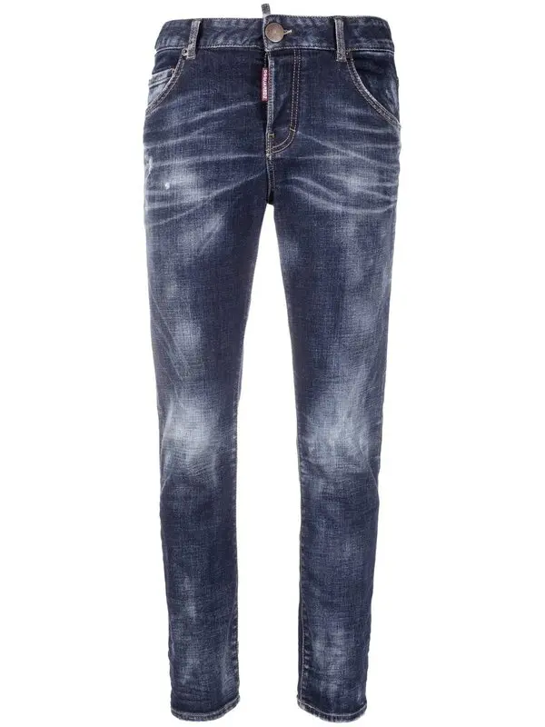 Dsquared2 Bleached-effect Skinny Jeans - Blue