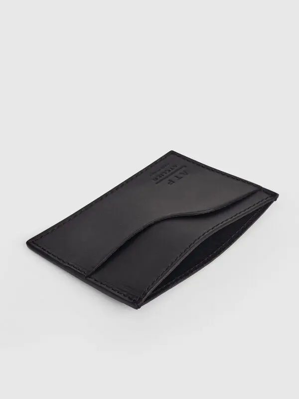 ATP ATELIER Vinci Leather Card Holder - Black