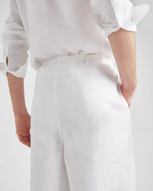 Prada Linen Pants - White | Editorialist