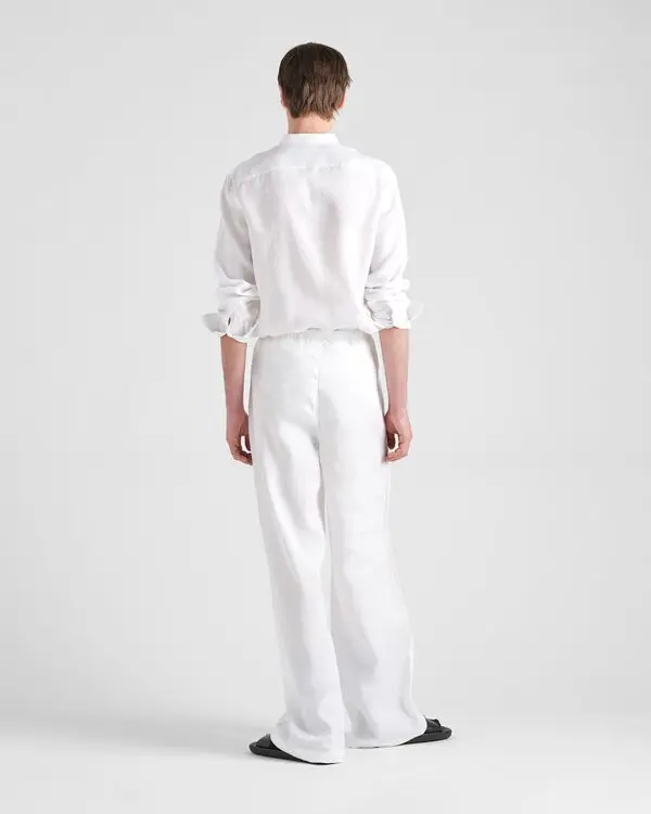 Prada Linen Pants - White | Editorialist