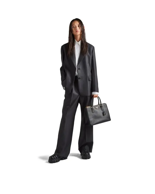Prada Galleria Large Saffiano Leather Bag - Black
