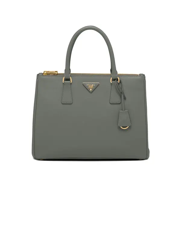 Prada Galleria Large Saffiano Leather Bag - Grey
