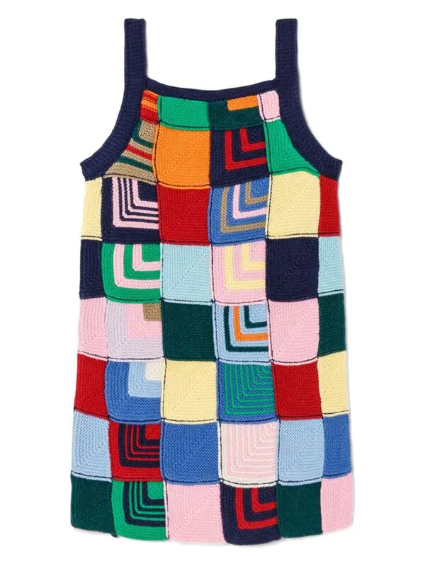 RE/DONE Knitted Patchwork Dress
