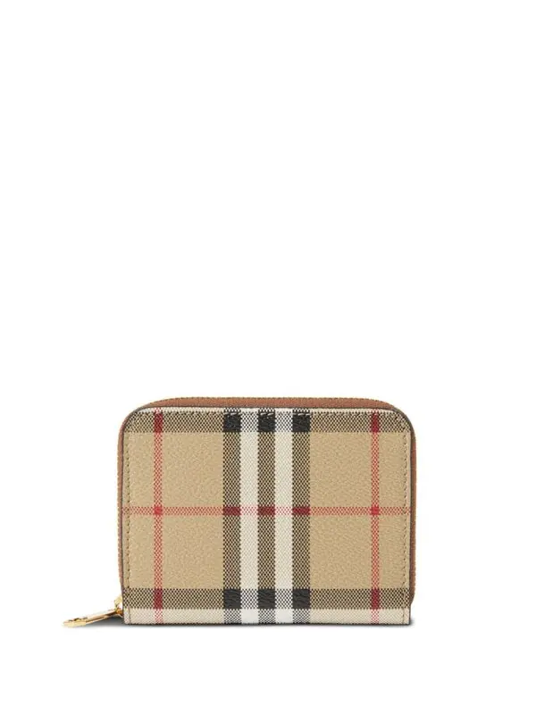Burberry Vintage Check Leather Wallet - Neutrals
