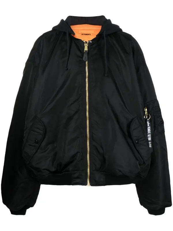 Vetements Overize Bomber Jacket In Black 28% Off Editorialist