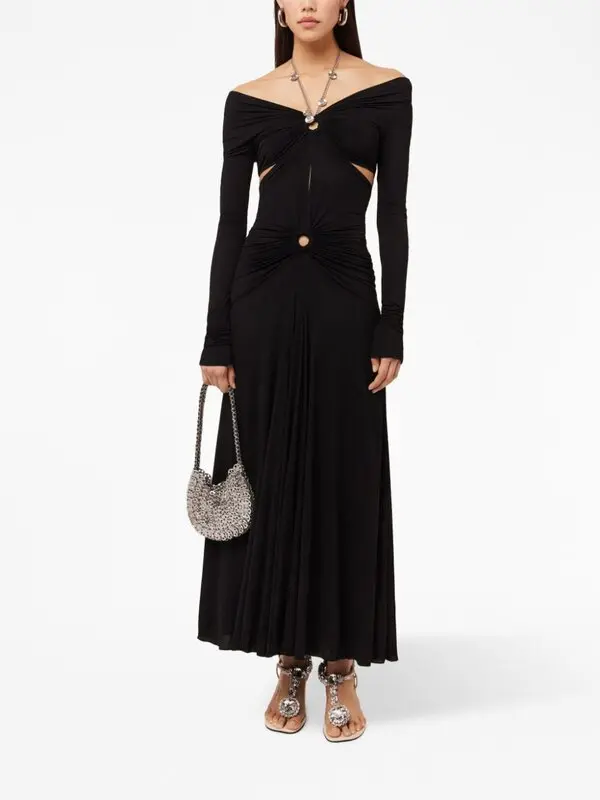 Rabanne Chain-detail Draped Long Dress