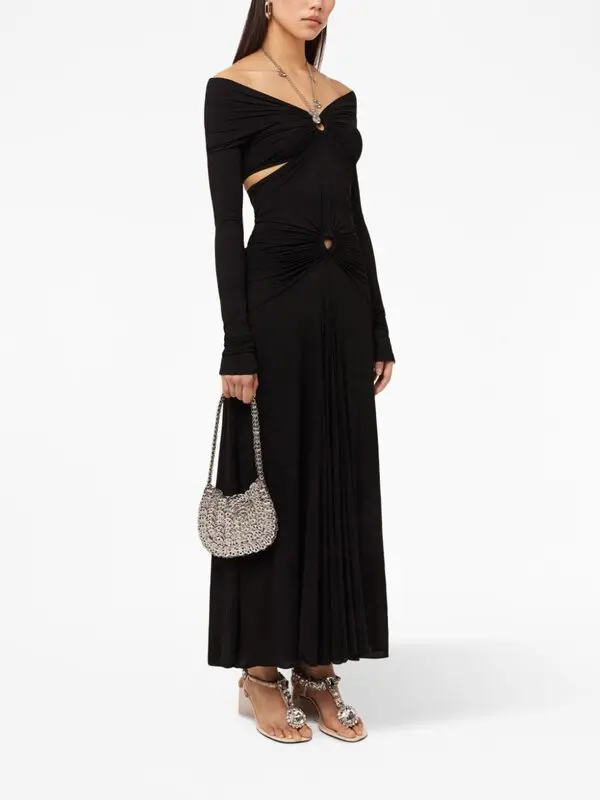 Rabanne Chain-detail Draped Long Dress