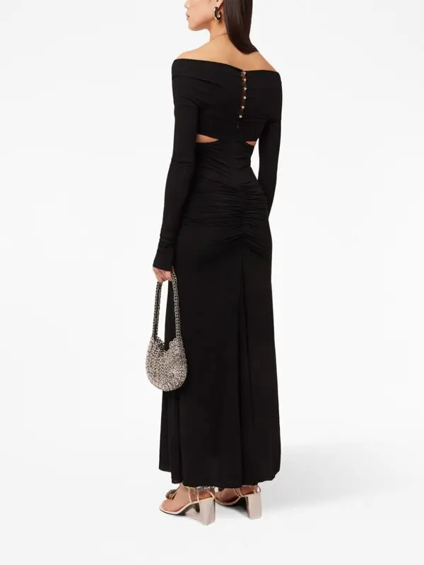 Rabanne Chain-detail Draped Long Dress
