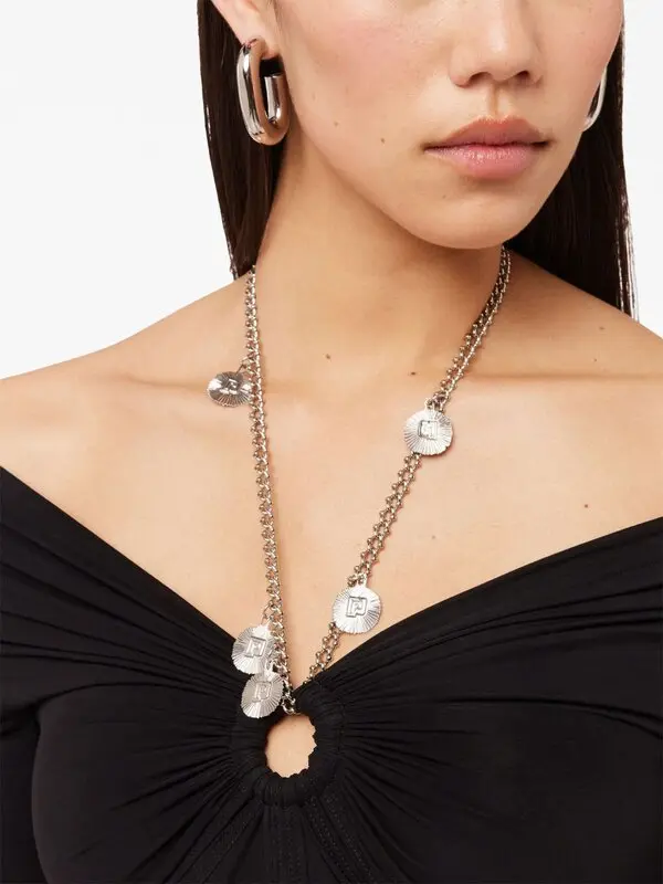 Rabanne Chain-detail Draped Long Dress