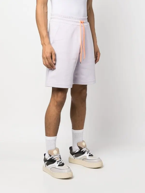 VIVIENNE WESTWOOD Drawstring Waist Organic-cotton Shorts - Purple