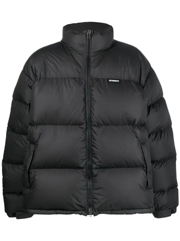Vetements Funnel-neck Puffer Jacket - Black