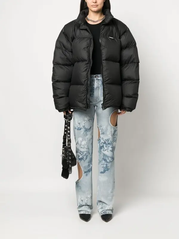 Vetements Funnel-neck Puffer Jacket - Black