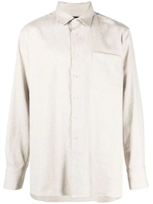 BOTTER Button-up Cotton-linen Shirt