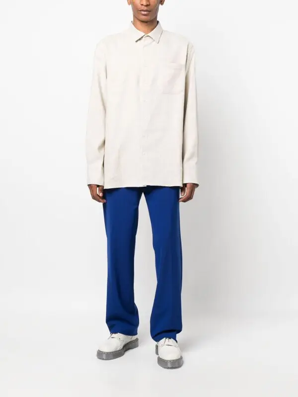 BOTTER Button-up Cotton-linen Shirt