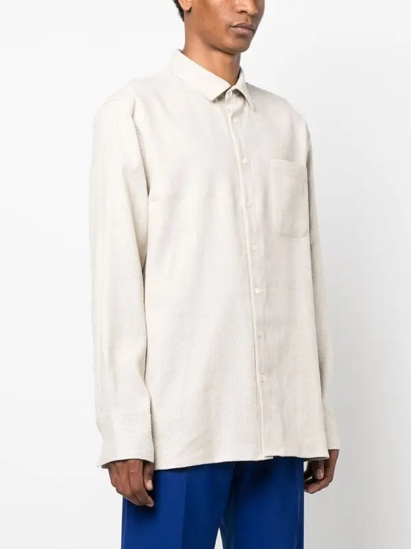 BOTTER Button-up Cotton-linen Shirt