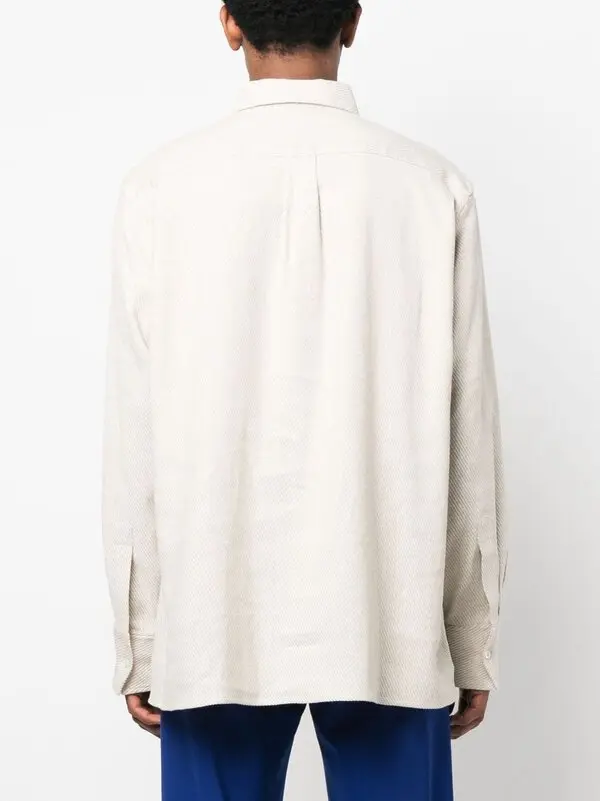 BOTTER Button-up Cotton-linen Shirt
