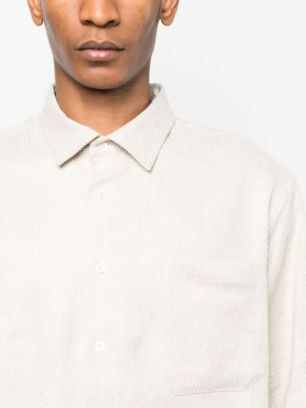BOTTER Button-up Cotton-linen Shirt