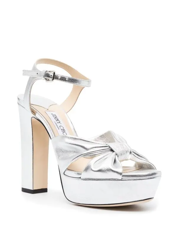 JIMMY CHOO 120mm Heloise Leather Sandals
