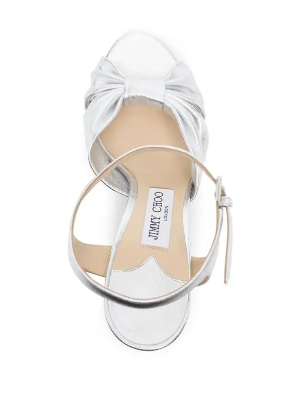 JIMMY CHOO 120mm Heloise Leather Sandals