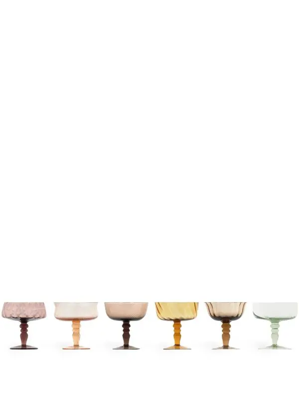 BITOSSI HOME Diseguale Transparent-design Goblets - Pink