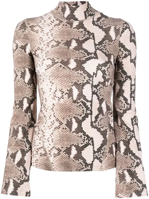 Stella McCartney Leopard Print Top - Brown