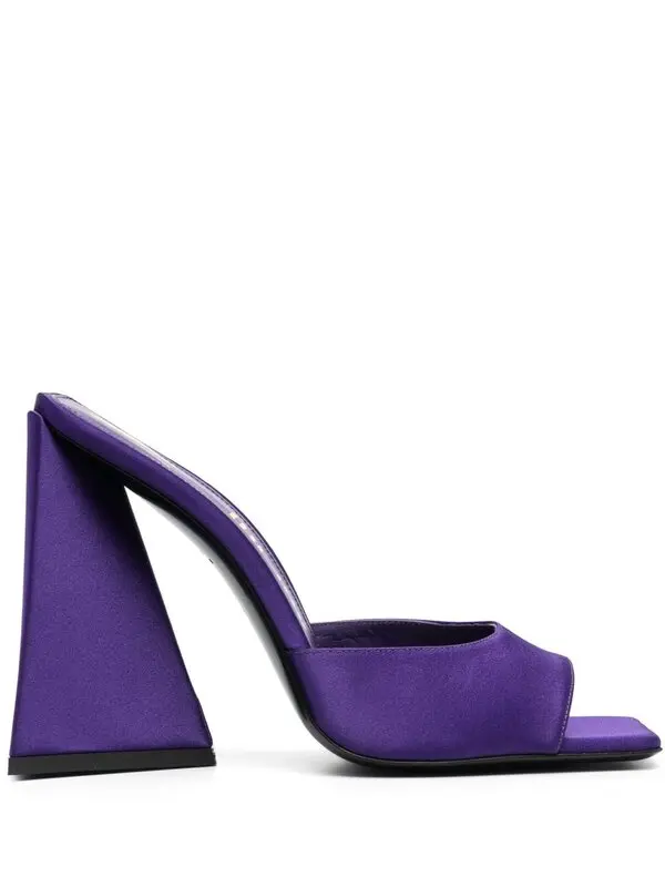 Attico Devon 115mm Satin Sandals - Purple