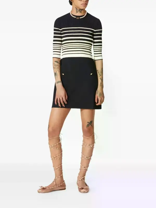 Valentino Garavani Striped Lurex Minidress