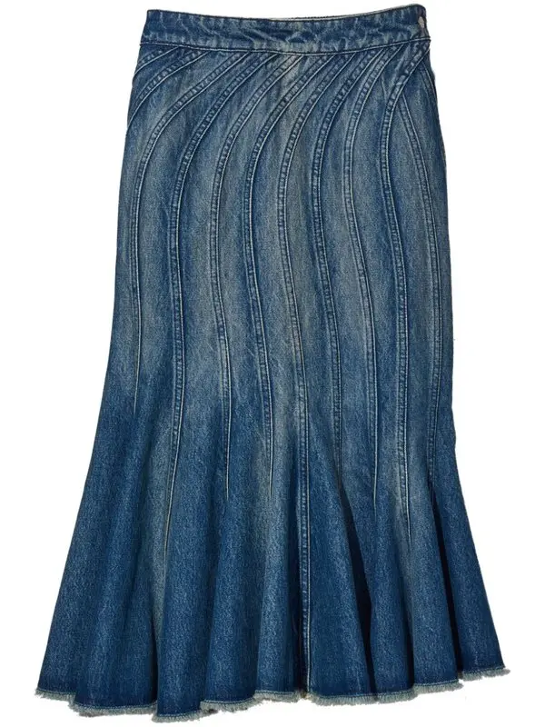 Marc Jacobs Wave High-waisted Denim Skirt