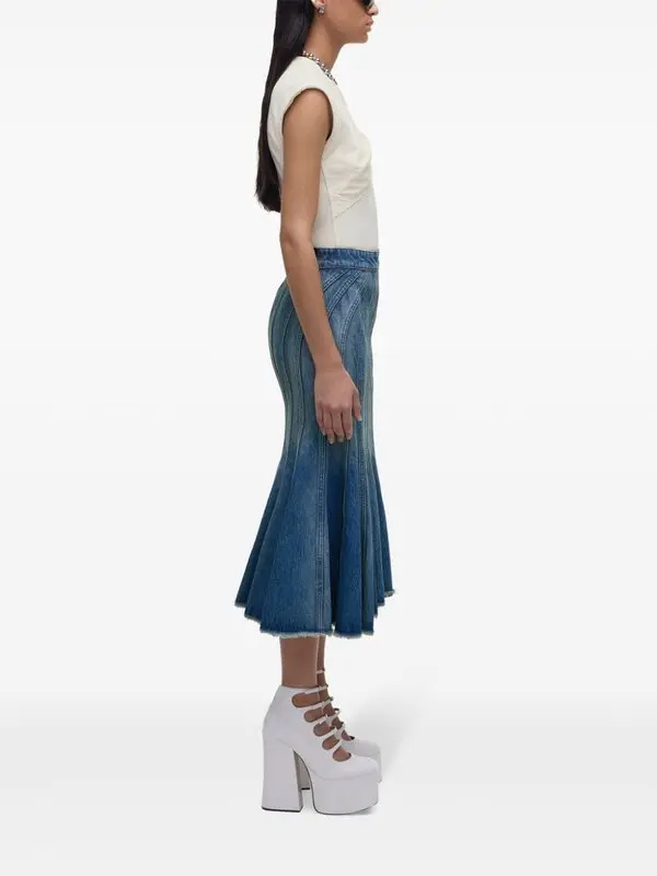 Marc Jacobs Wave High-waisted Denim Skirt
