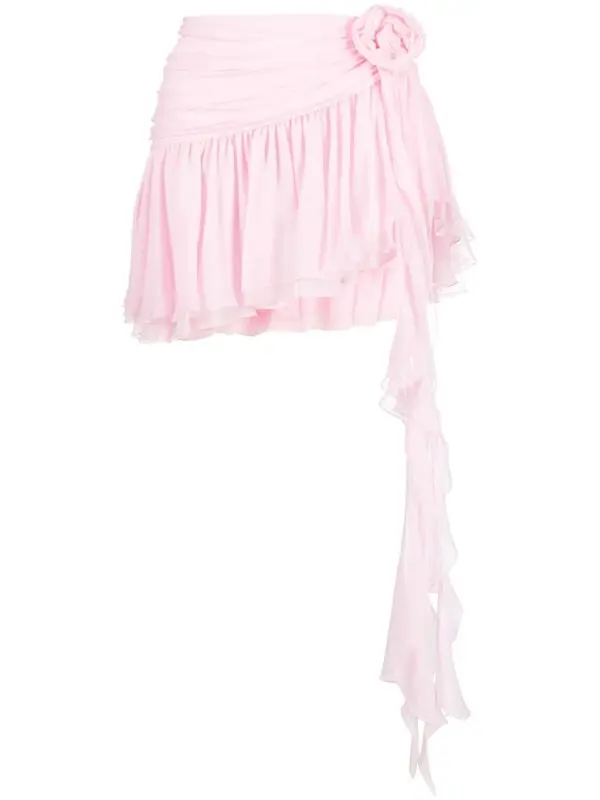 Blumarine Silk Chiffon Mini Skirt