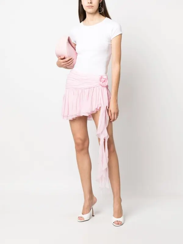 Blumarine Silk Chiffon Mini Skirt