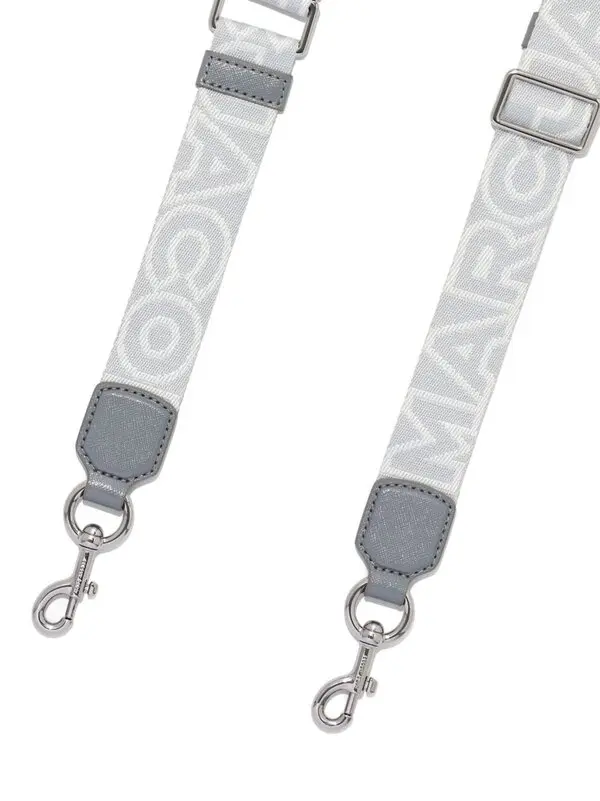 Marc Jacobs The Thin Outline Logo Webbing Strap - Grey