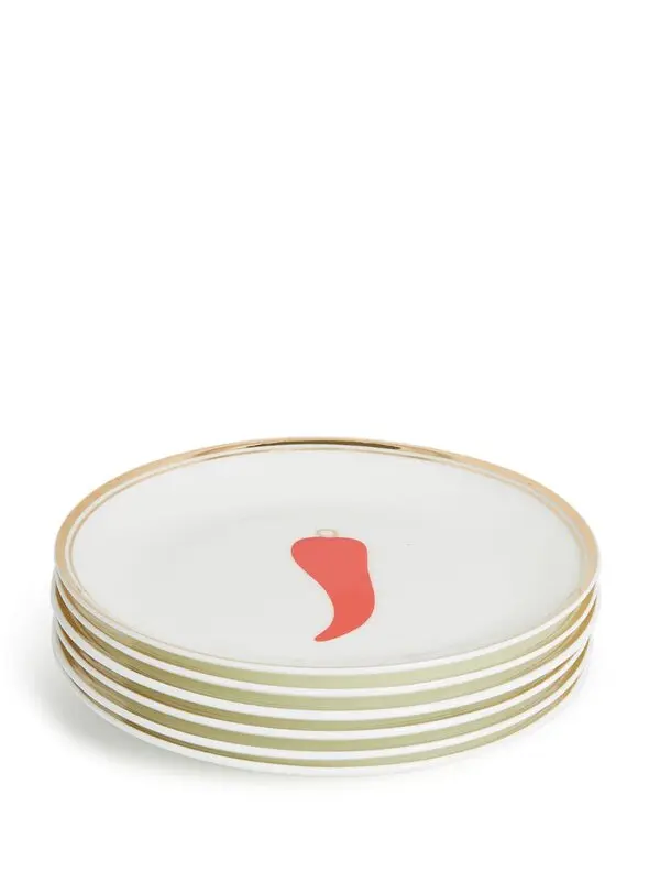 BITOSSI HOME Chilli-pepper Printed Plates