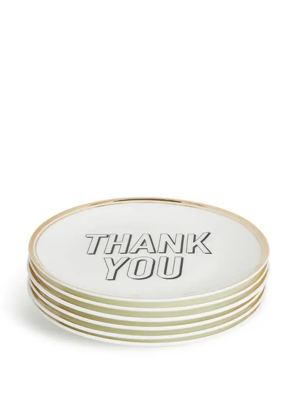 BITOSSI HOME Set-of-six Thank You Plate