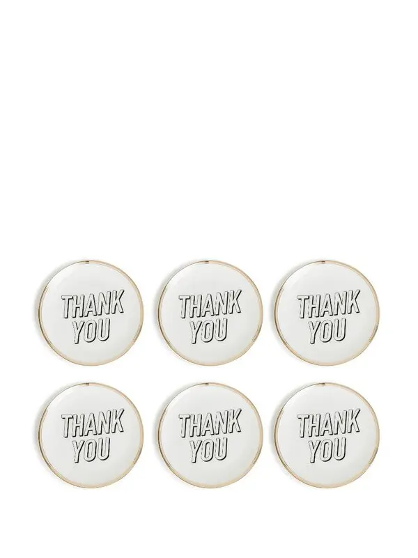 BITOSSI HOME Set-of-six Thank You Plate